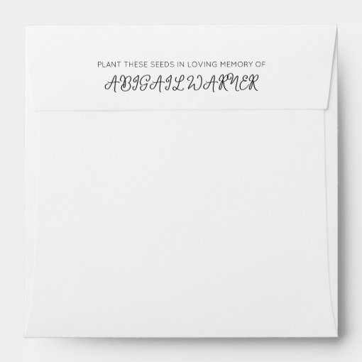 Photo Seed Packet Memorial Funeral Favor Envelope | Zazzle