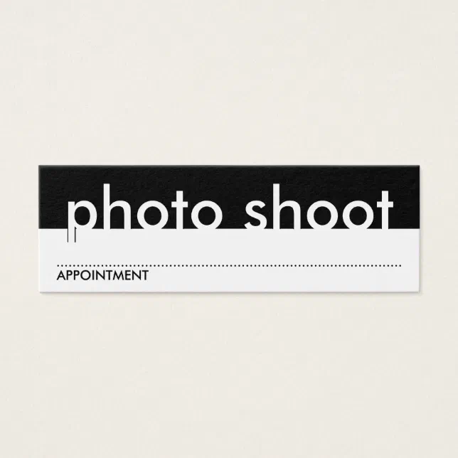 photo shoot appointment card | Zazzle