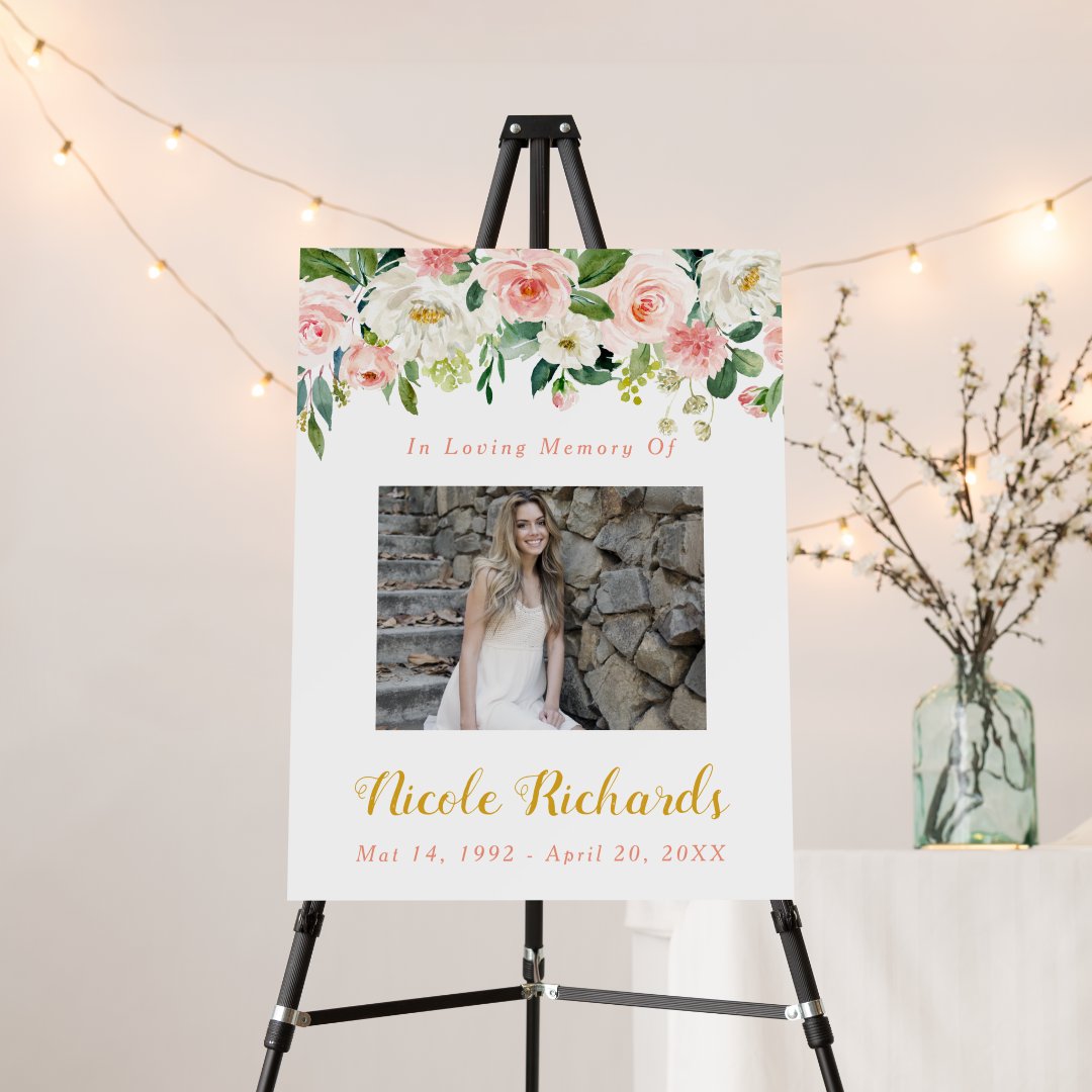 Photo Sign, Celebration Of Life Sign | Zazzle