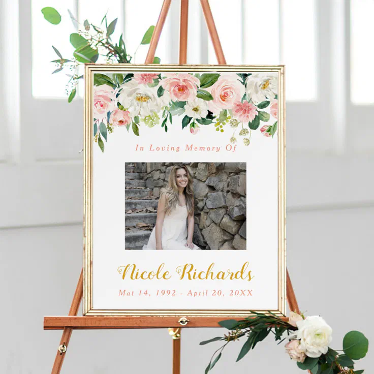 Photo Sign, Celebration Of Life Sign | Zazzle