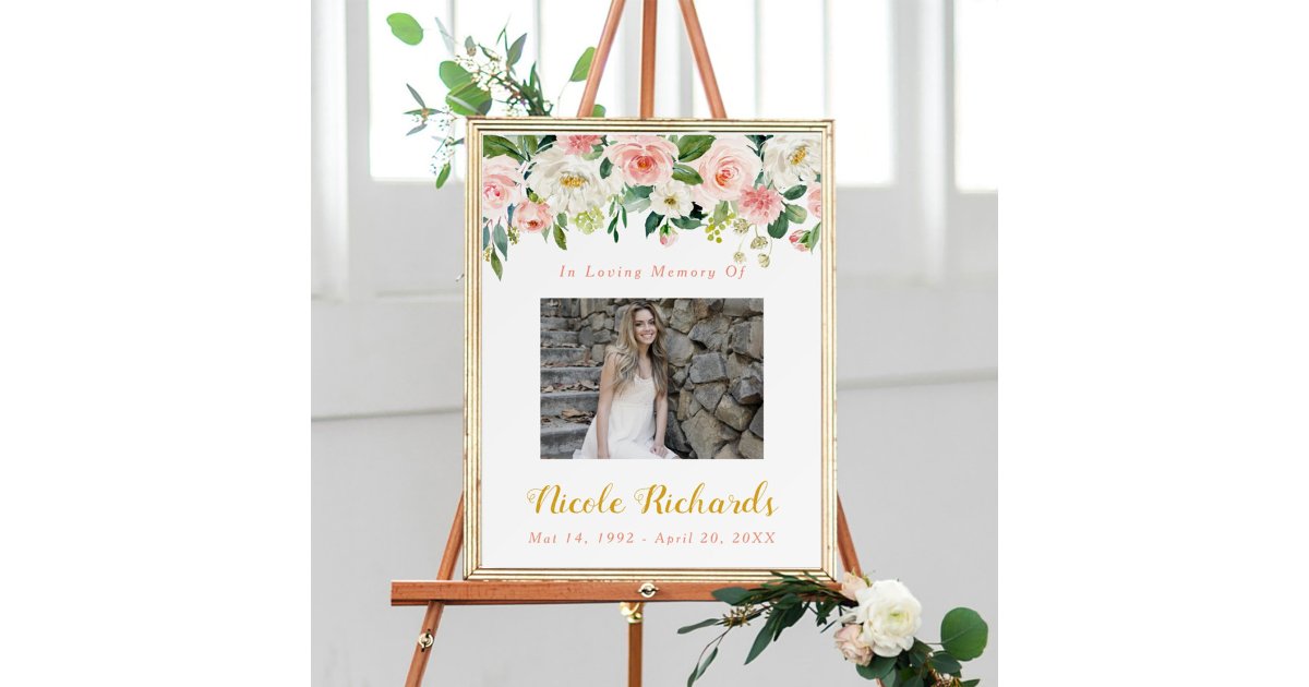 Photo Sign, Celebration Of Life Sign | Zazzle