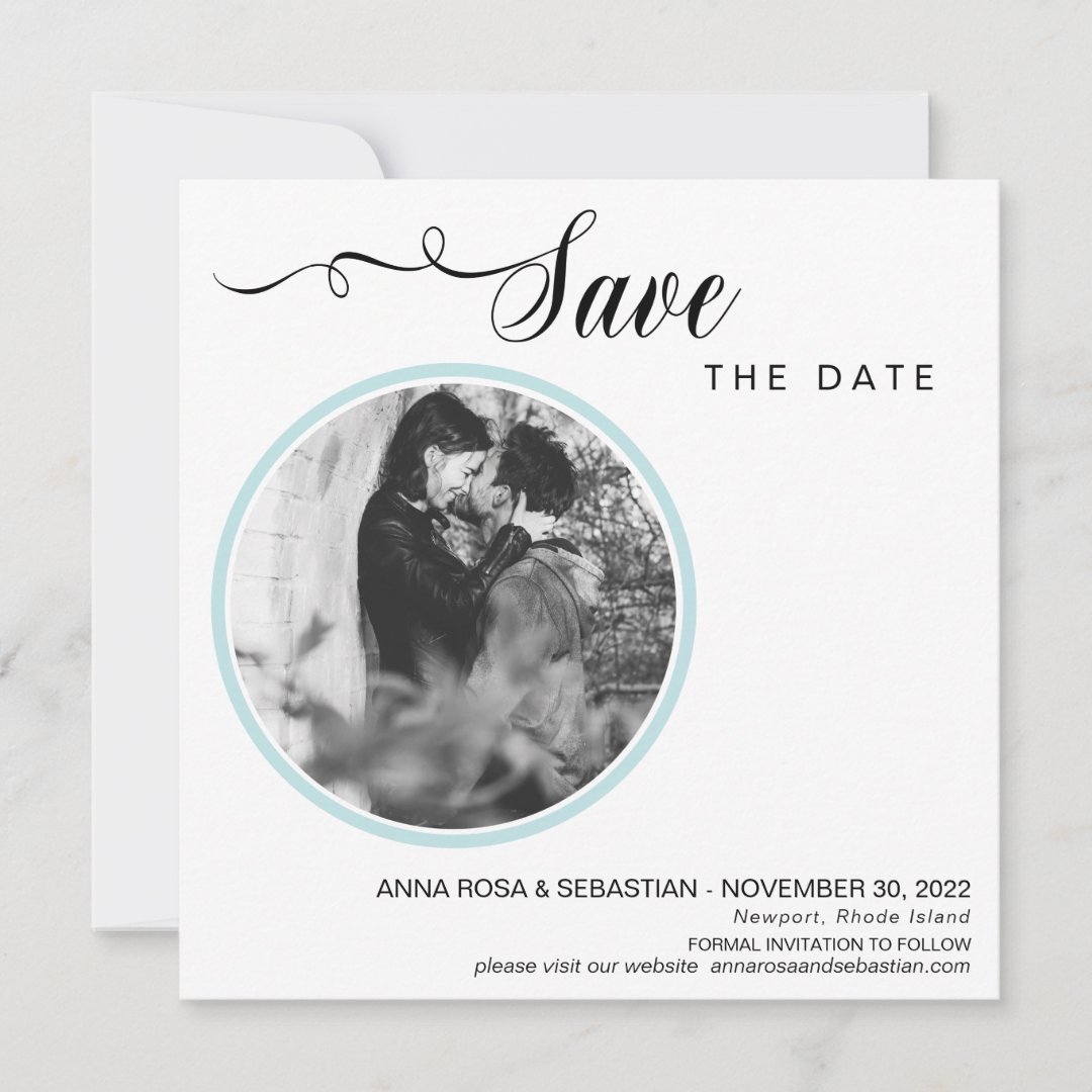 PHOTO Simple Minimal Wedding Save The Date | Zazzle