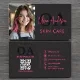 Photo Skin Care QR Code Hot Pink Black Business Card | Zazzle