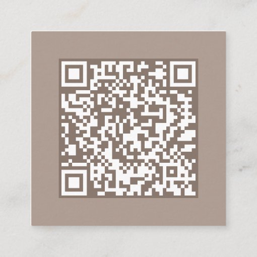 Photo | Social Media | Tan Glitter | QR Code Square Business Card | Zazzle