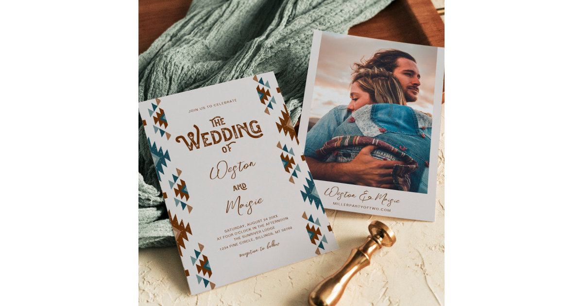 Photo Southwestern Wedding Invitation | Zazzle