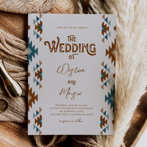 Photo Southwestern Wedding Invitation | Zazzle