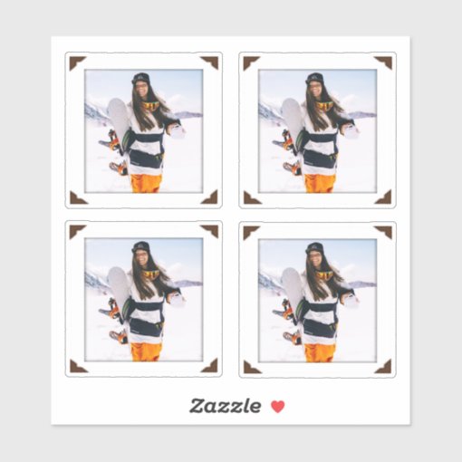 Photo Stickers Vinyl Framed Portrait Collage | Zazzle