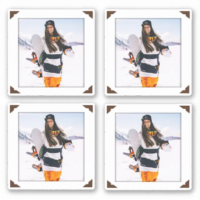 Photo Stickers Vinyl Framed Portrait Collage | Zazzle
