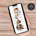 Photo Strip 4 Pictures QR Code Photobooth Wedding Save The Date | Zazzle