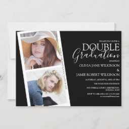 Photo Strip Joint Graduation Invitation | Zazzle