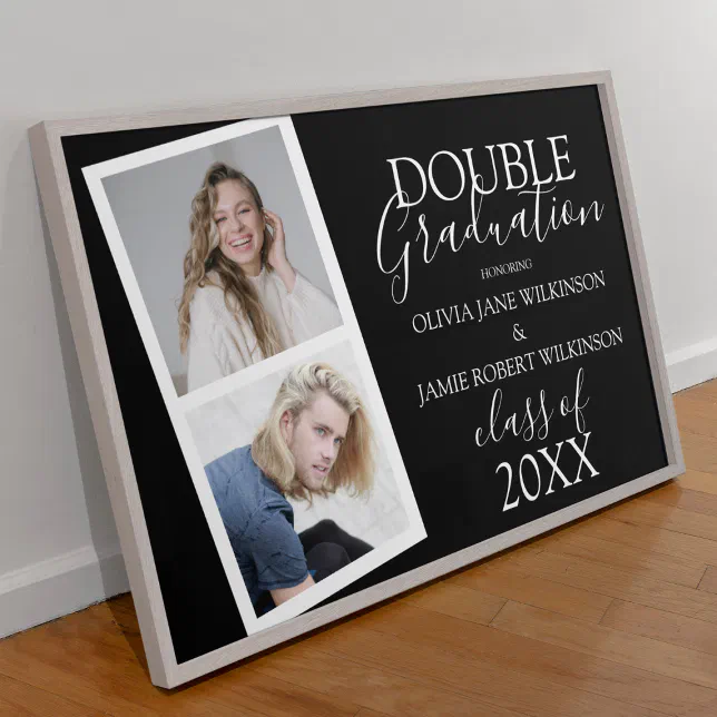 Photo Strip Joint Graduation Poster | Zazzle