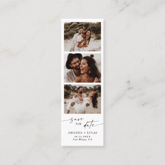 Photo Strip Save the Date, Photo Booth Invitation | Zazzle