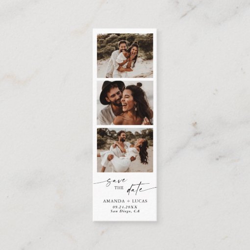 Photo Strip Save the Date, Photo Booth Invitation | Zazzle