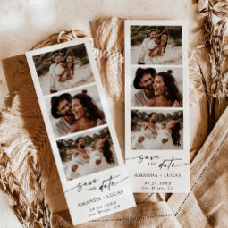 Photo Strip Save the Date, Photo Booth Invitation | Zazzle