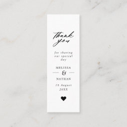 Photo Strip Wedding Favor Thank You Bookmark Calling Card | Zazzle