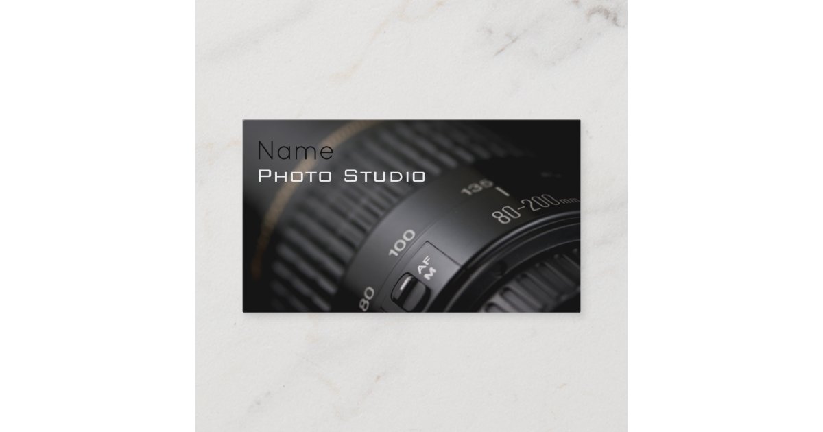 Photo Studio Business Card | Zazzle