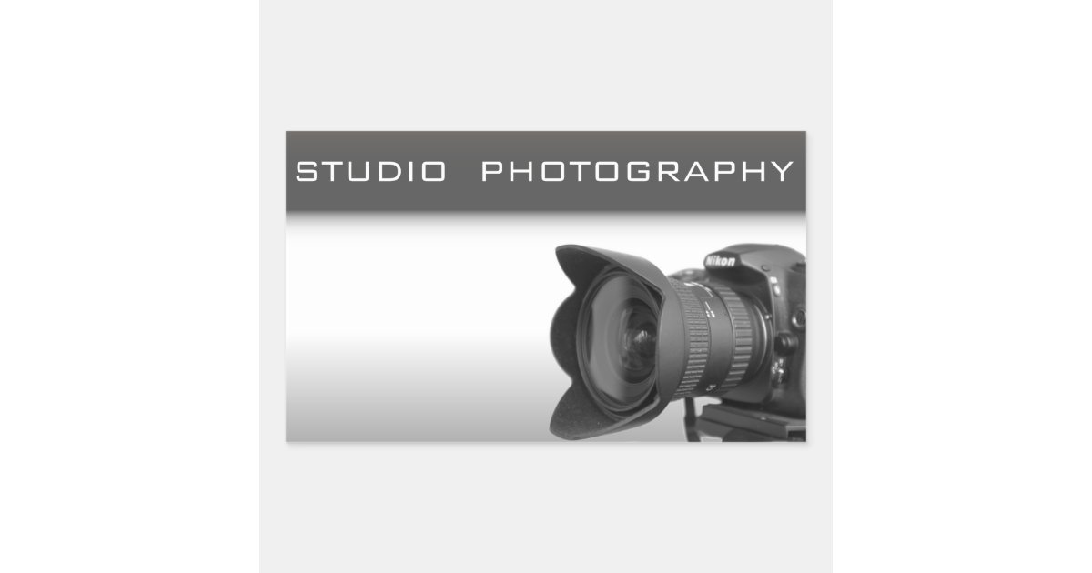 Photo studio rectangular sticker | Zazzle