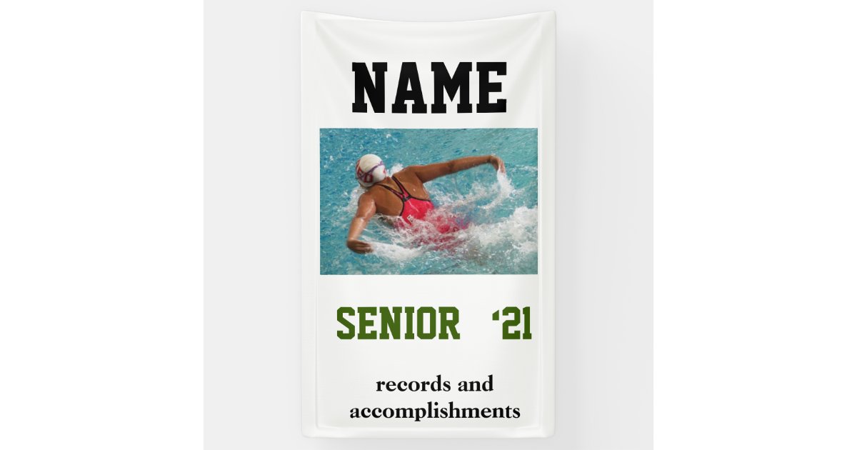 Photo Swim Team Design Banner | Zazzle