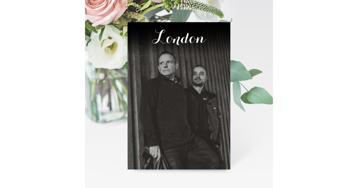 Photo Table Numbers - Location Travel Table Cards | Zazzle