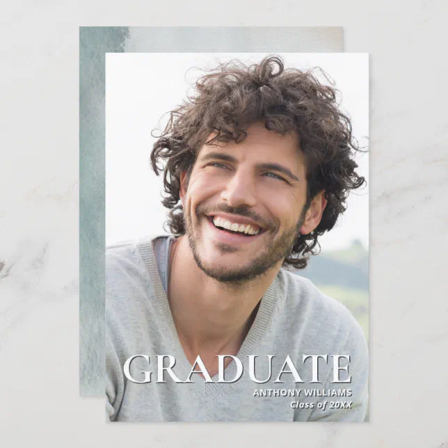 Photo Template Modern Graduation Paty Celebration | Zazzle