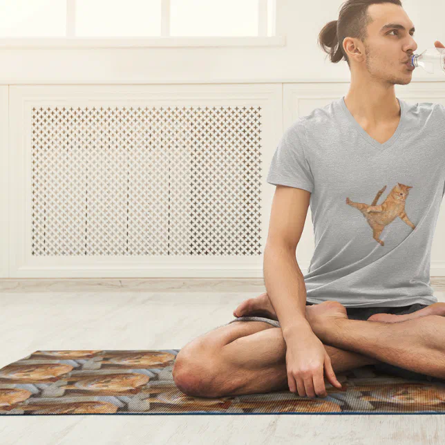 Photo Template Tiled Family Pet Cat Dog Yoga Mat | Zazzle