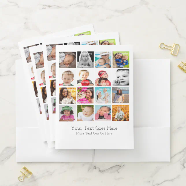 Photo Template Unique One of a Kind Personalized Pocket Folder | Zazzle