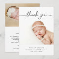 Photo Thank You Baby Birth Announcement Card | Zazzle