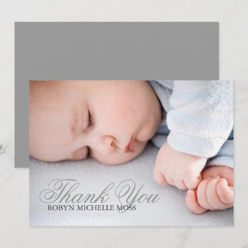 Photo Thank You Card | Name Photo | Zazzle