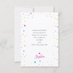 PHOTO THANK YOU cute colorful rainbow writing | Zazzle