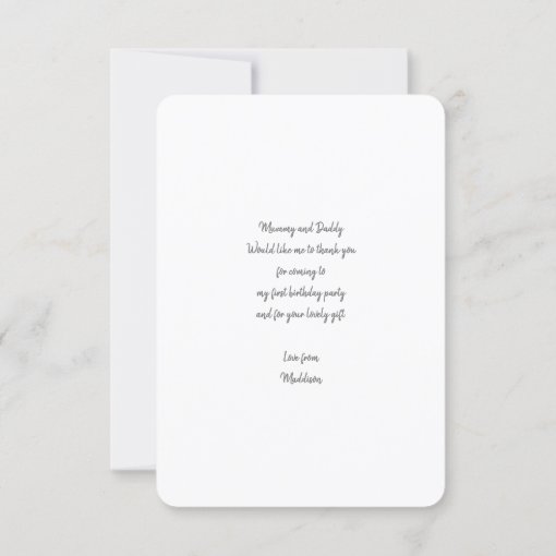 PHOTO THANK YOU modern calligraphy script writing | Zazzle