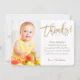 PHOTO THANK YOU pretty gold glitter script | Zazzle