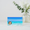 Photo Travel Professional Ocean Beach Sea Blue Business Card | Zazzle