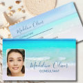 Photo Travel Professional Ocean Beach Sea Blue Business Card | Zazzle