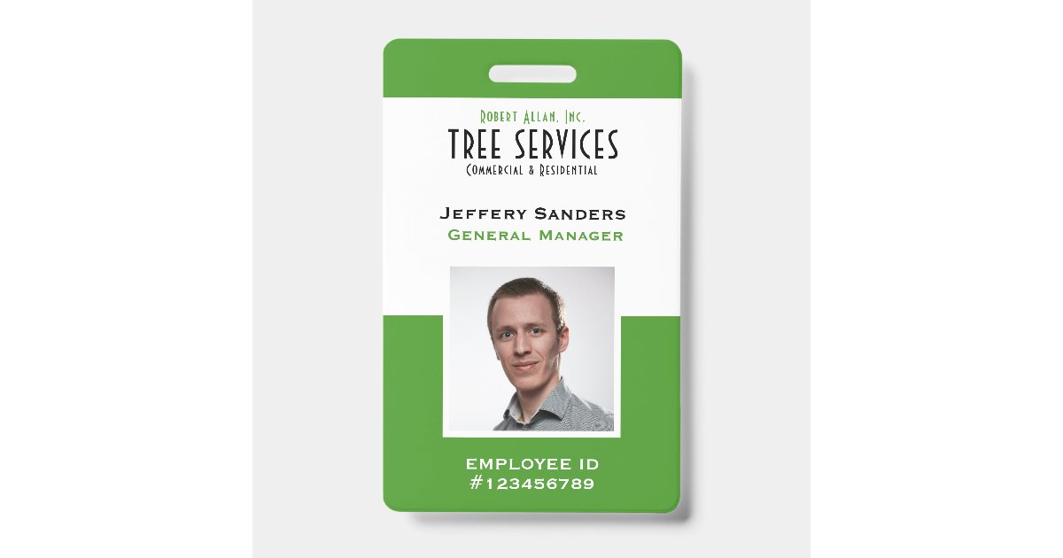 Photo Tree Service Employee Badge | Zazzle