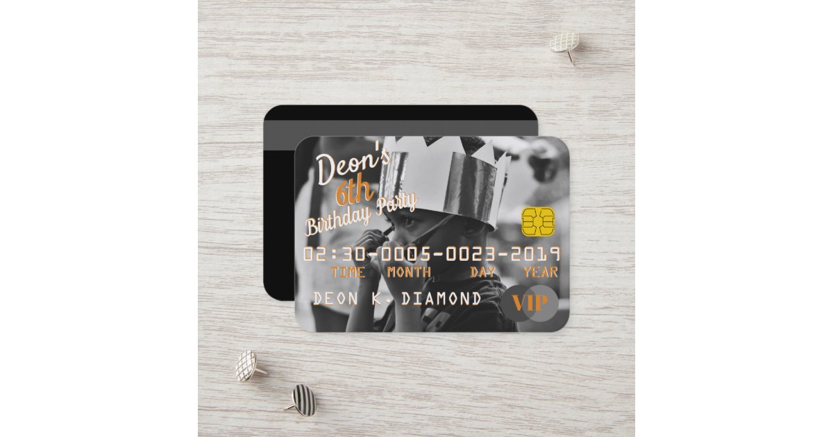 Photo VIP Birthday Credit Card Invitations | Zazzle