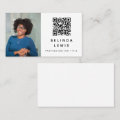 Photo Visiting Calling Card QR Code Business Card | Zazzle