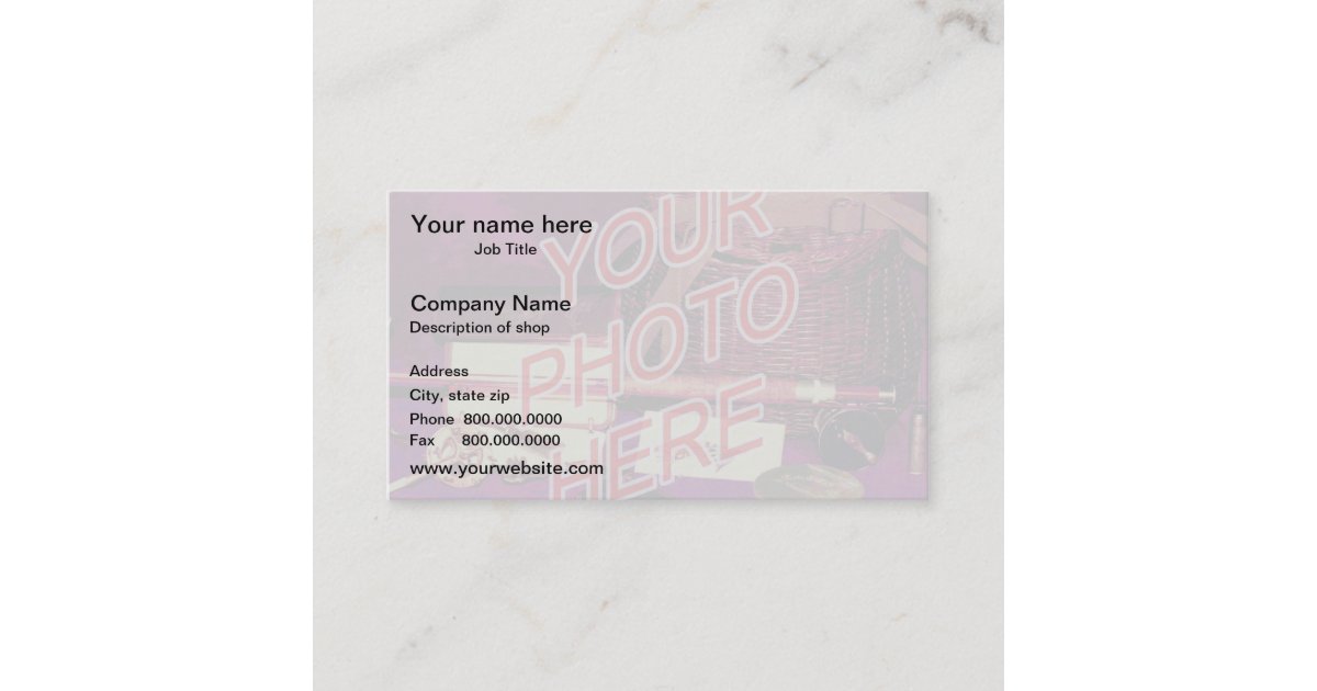 Photo Watermark Background template Business Card | Zazzle.com