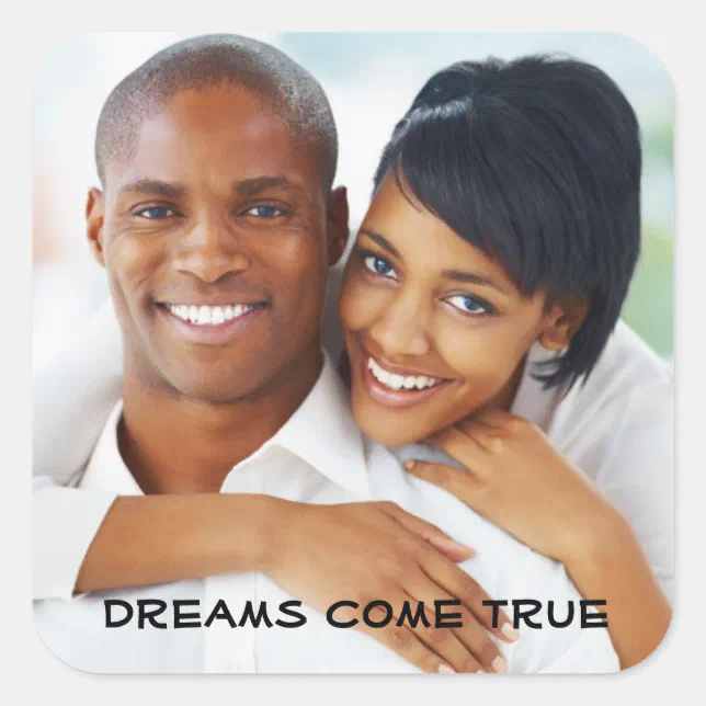 Photo Wedding Bridal Shower Modern Engagement Square Sticker | Zazzle