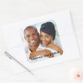 Photo Wedding Bridal Shower Modern Engagement Square Sticker | Zazzle