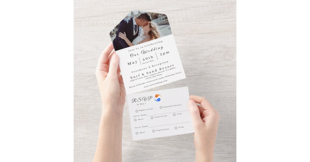 Photo Wedding Invitation-Twin Flame Wedding Theme- All In One ...
