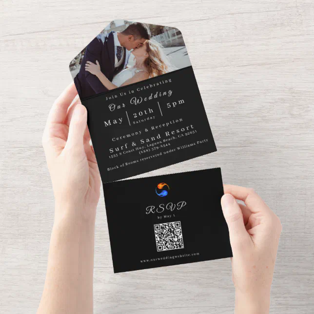 Photo Wedding Invitation-Twin Flame Wedding Theme- All In One ...