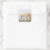 Photo Wedding Love Getting Married Square Sticker | Zazzle