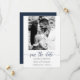 Photo Wedding Navy Blue Save The Date | Zazzle