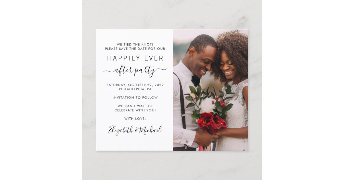 Photo Wedding Reception Save the Date | Zazzle