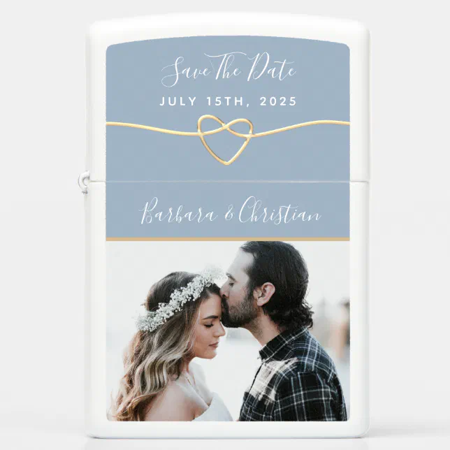 Photo Wedding Save The Date Zippo Lighter | Zazzle