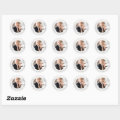 PHOTO Wedding Stickers - White Flower Modern | Zazzle