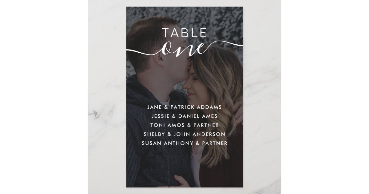 Photo Wedding Table Number 1-10 Seating Chart | Zazzle