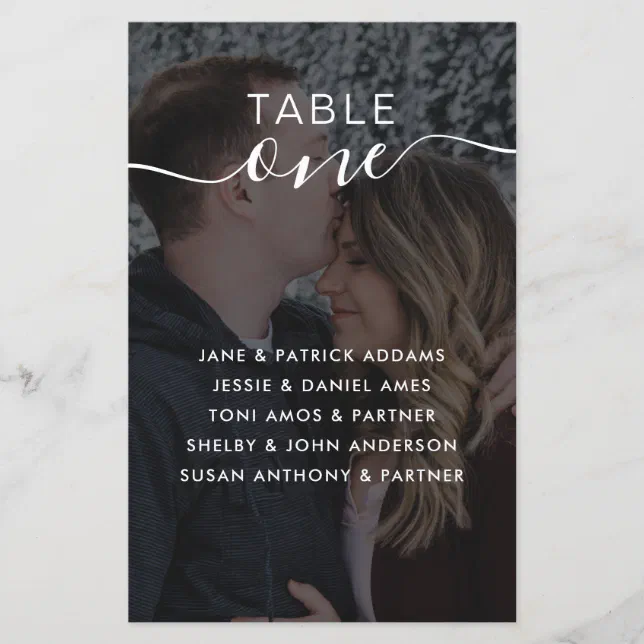 Photo Wedding Table Number 1-10 Seating Chart | Zazzle