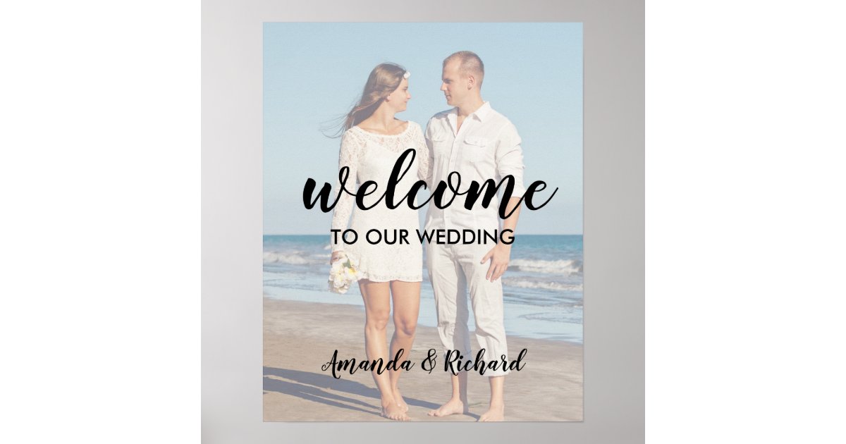 Photo Welcome Wedding Poster | Zazzle