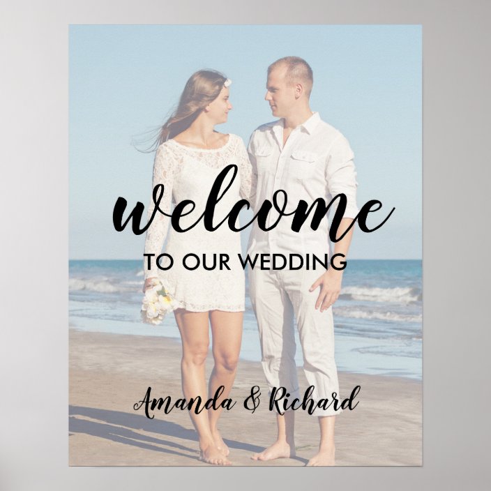 Photo Welcome Wedding Poster | Zazzle.com
